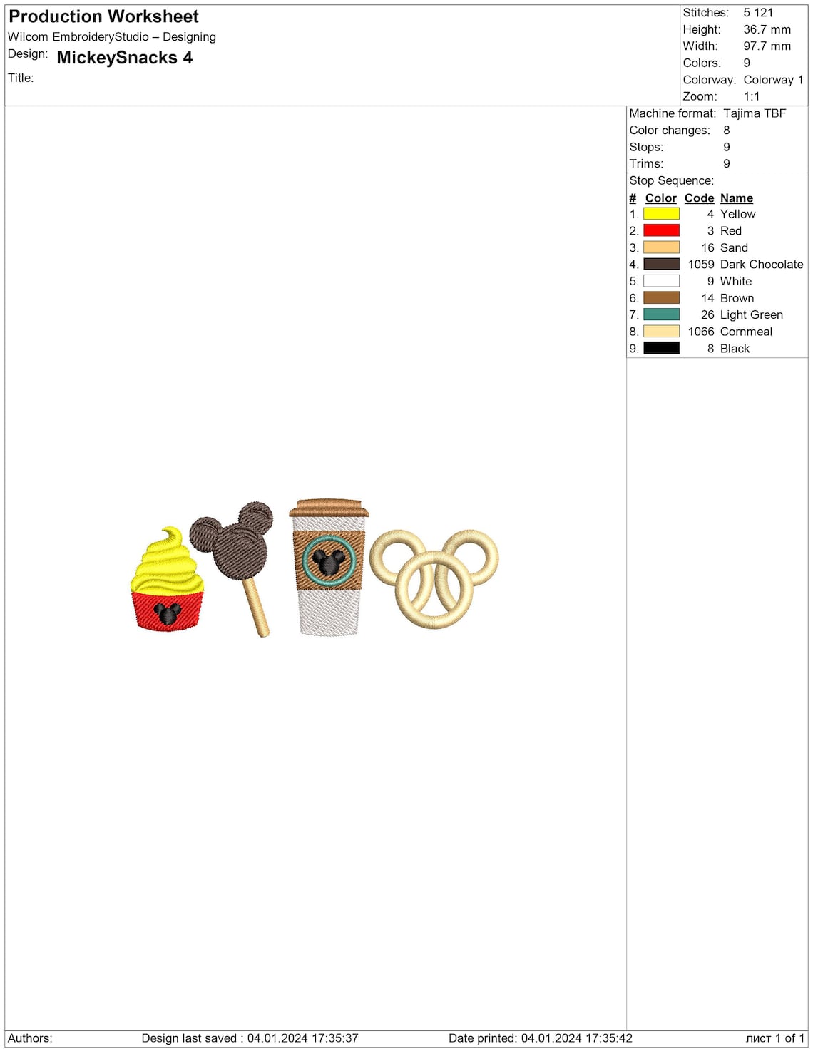 Mickey Park Snacks. Mickey Mouse Inspired. Machine Embroidery Design ...