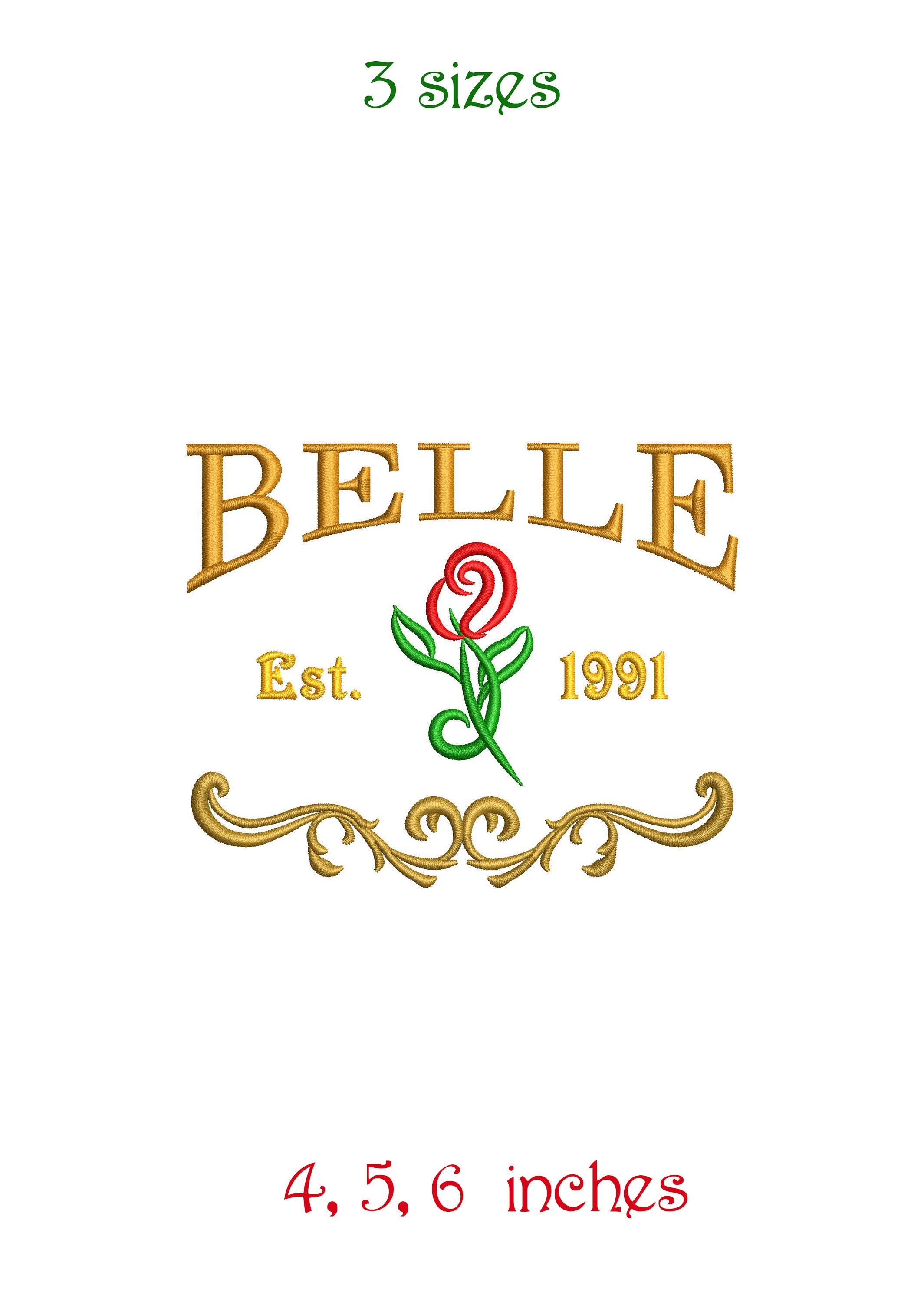 Abstract Princess Belle Logo. Beauty and the Beast Inspired. Princess ...