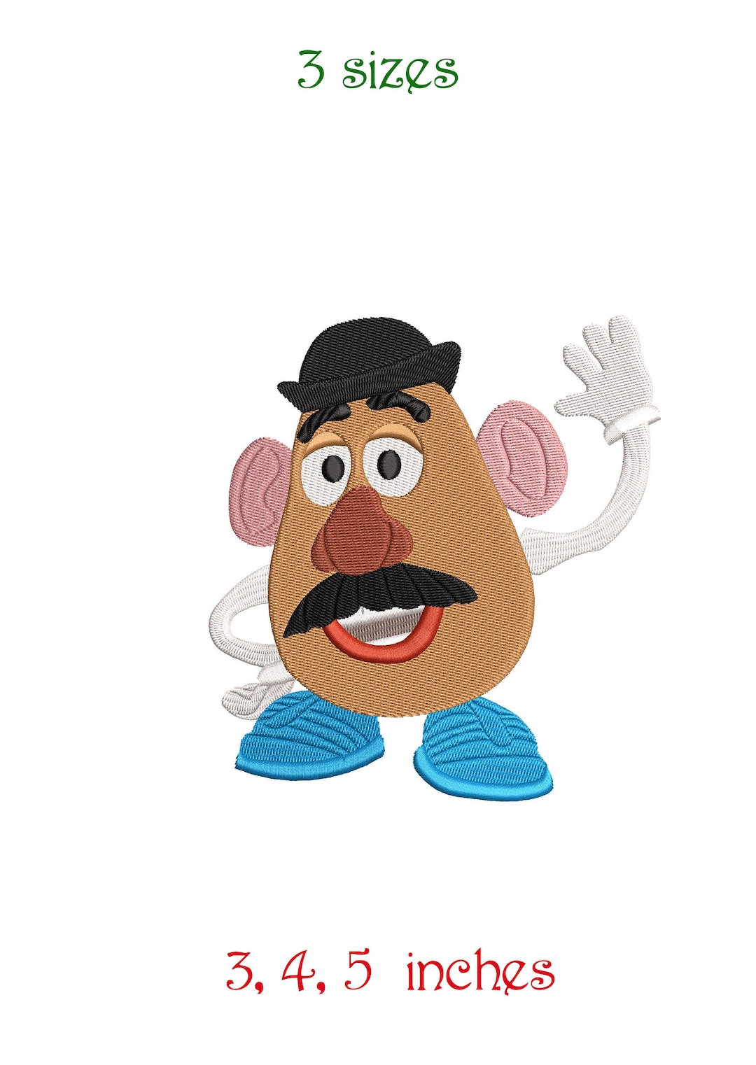 Toy Story Mr. Potato Head Inspired. Machine Embroidery Design File ...