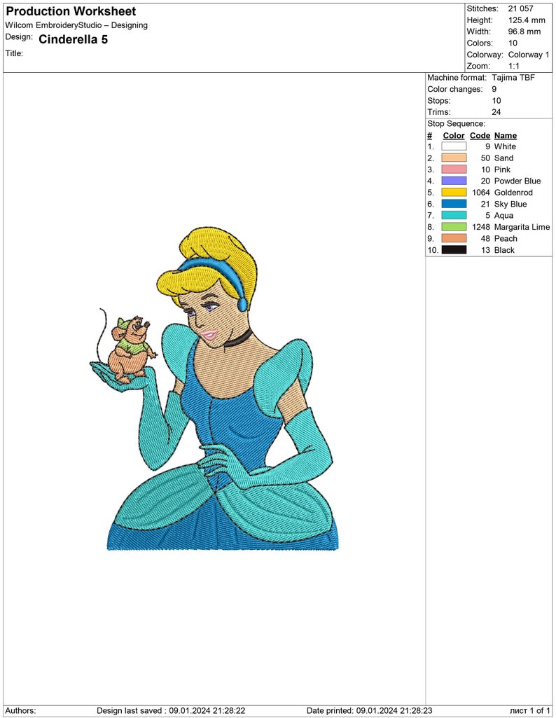 Cinderella Inspired. Machine Embroidery Design File. - Etsy