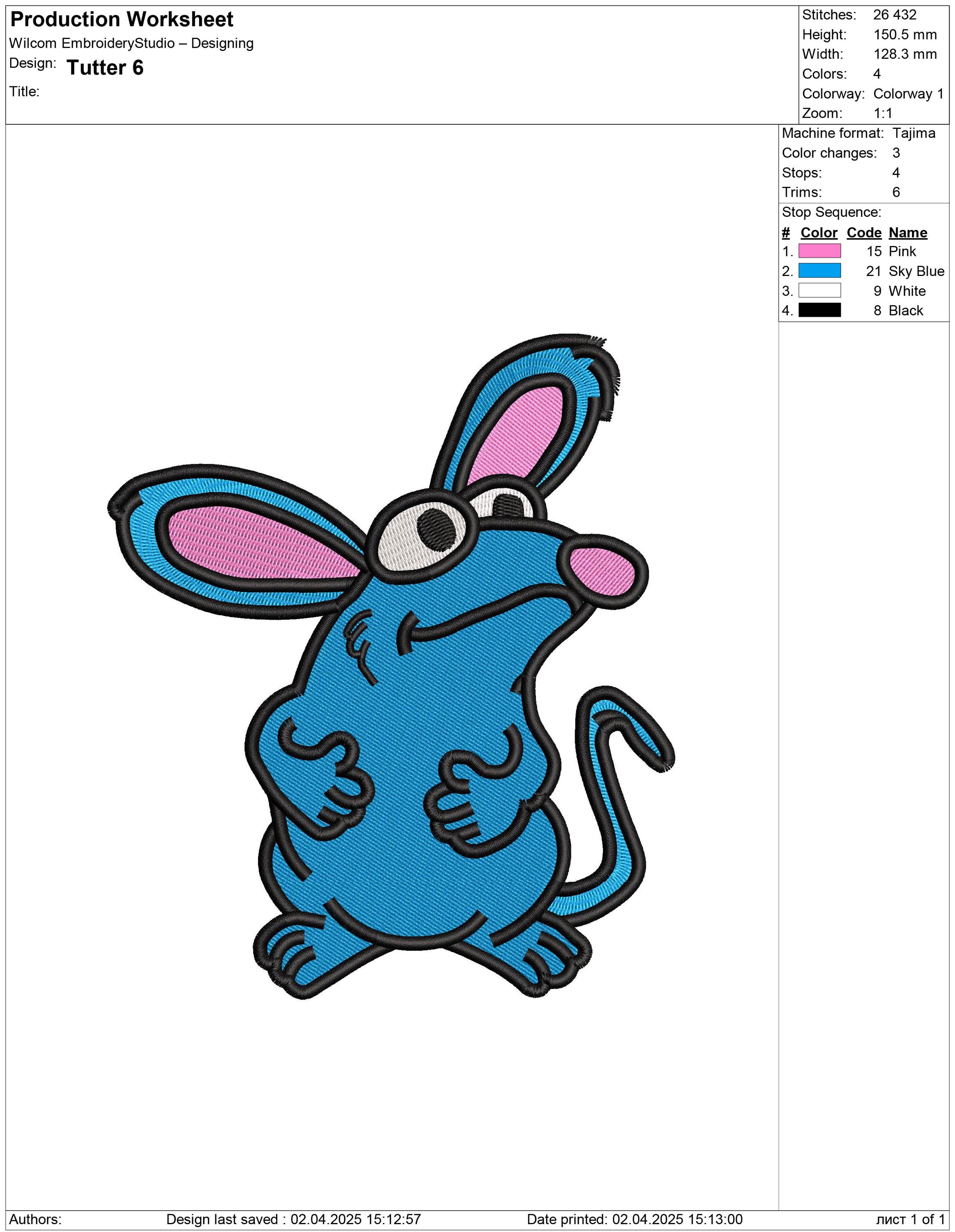 Bear in the Big Blue House Inspired, Tutter the Mouse, Machine ...