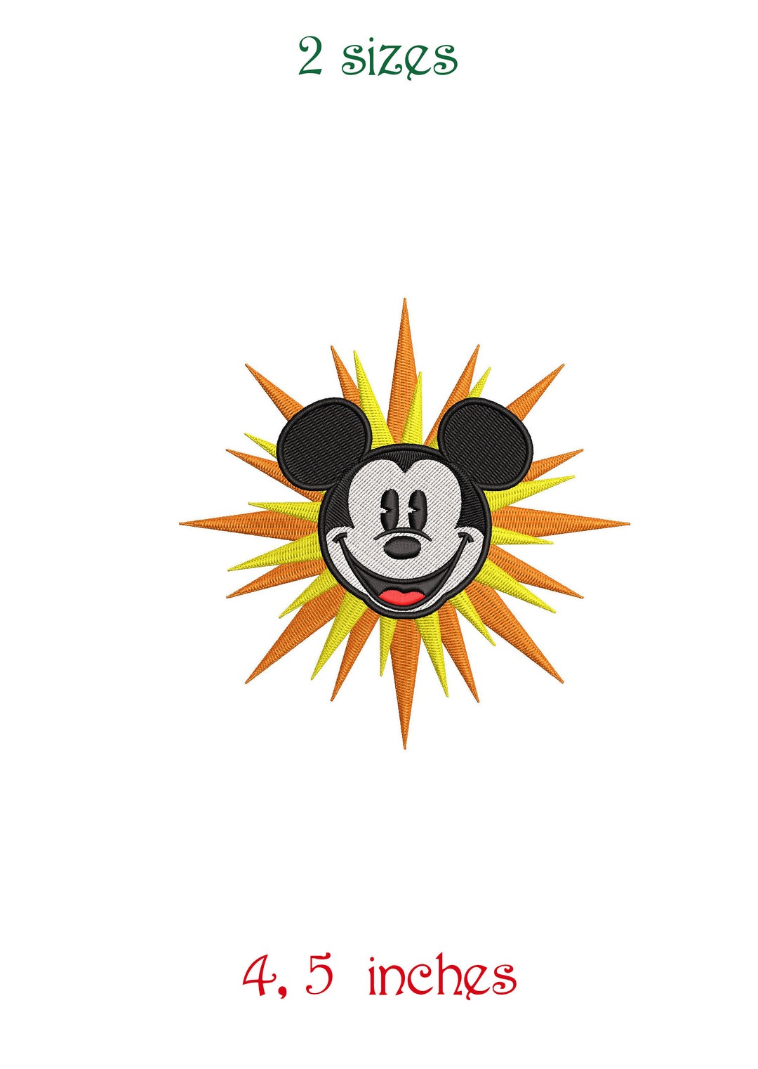 Mickey Mouse Inspired, Flash. Machine Embroidery Design. Machine ...