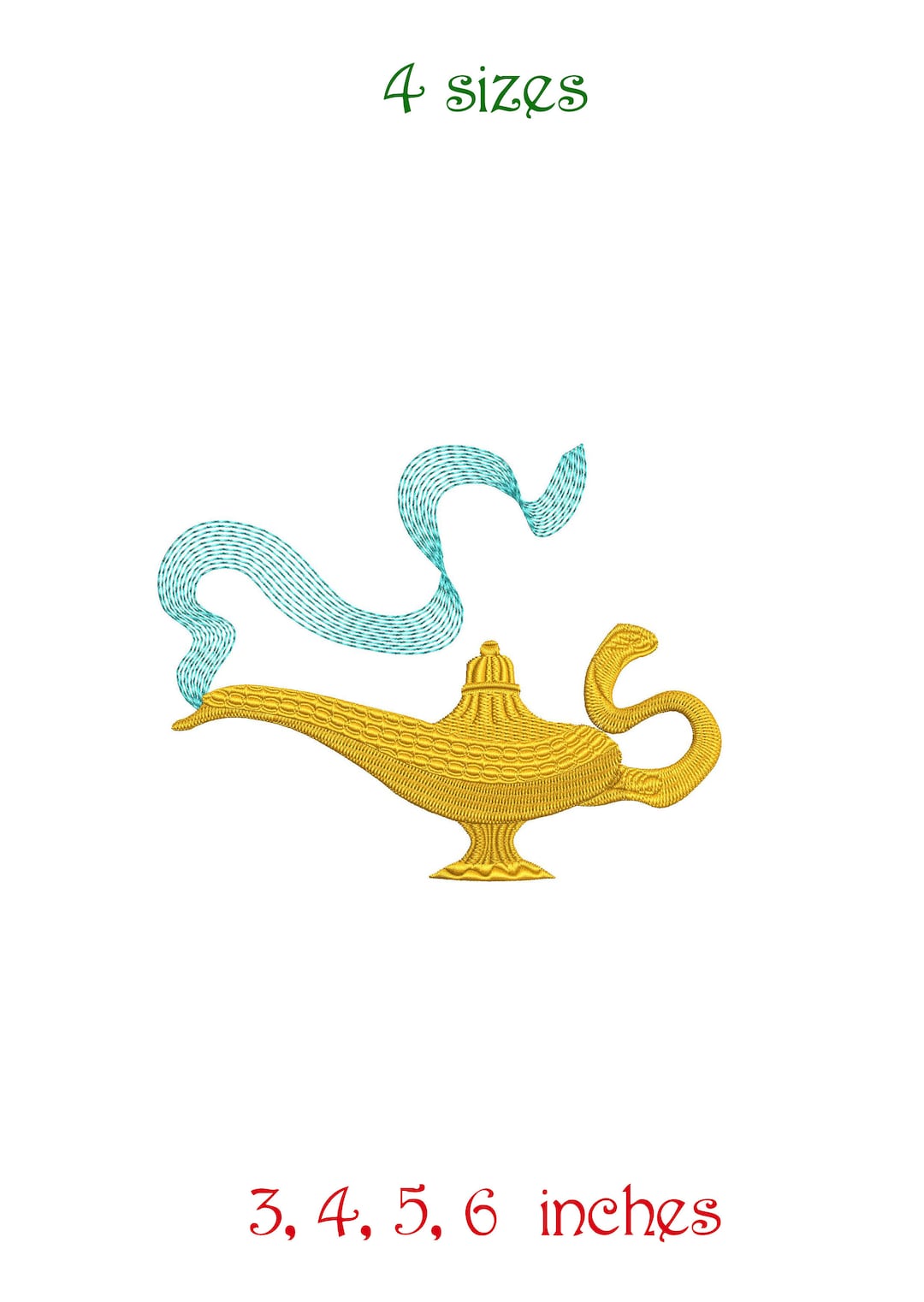 Magic Lamp. Princess Symbol. Machine Embroidery Design File. Install ...