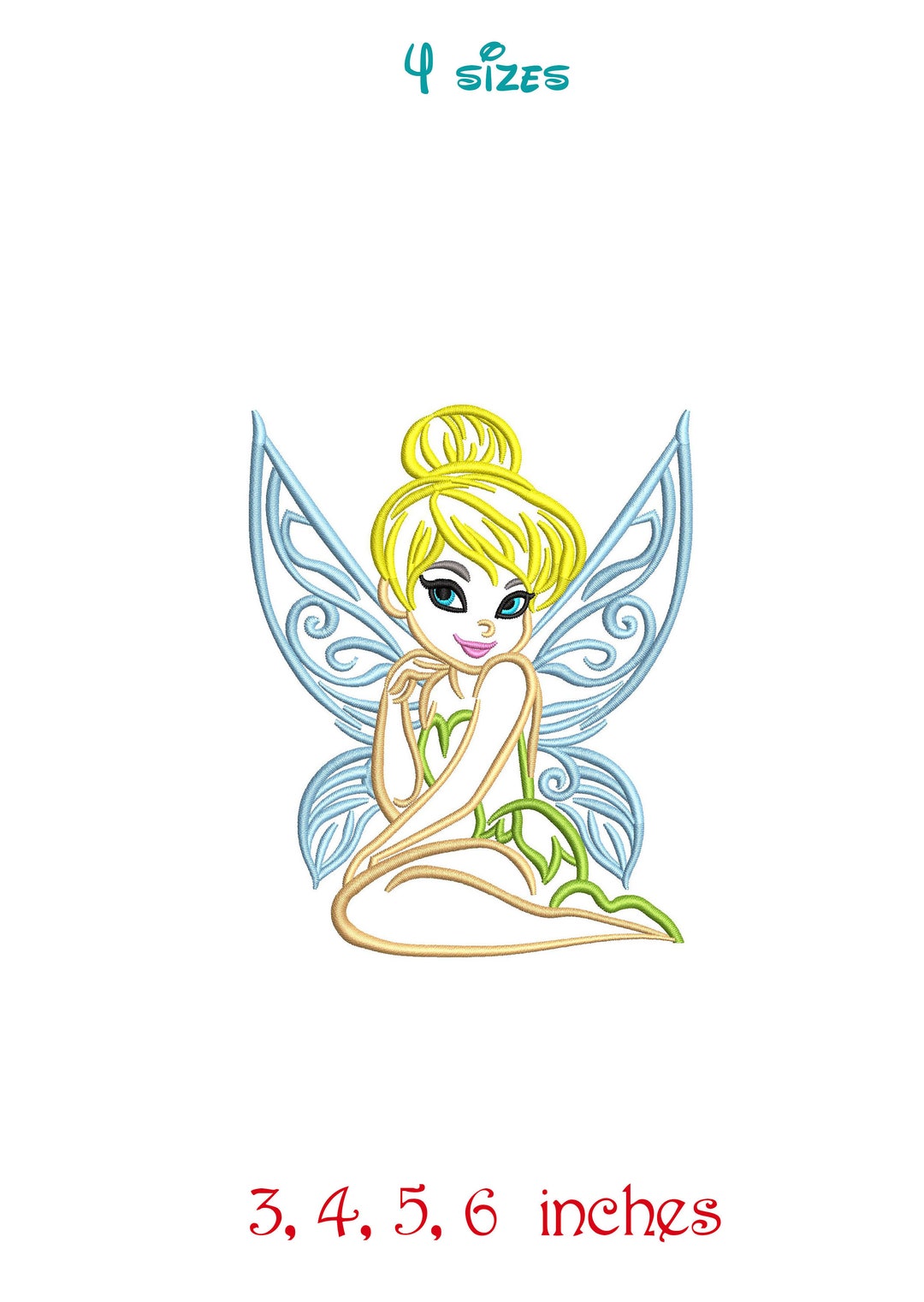 Tinkerbell – Fairy Tinker Bell Inspired. Machine Embroidery Design File ...