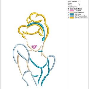 Cinderella Inspired. Machine Embroidery Design File. - Etsy