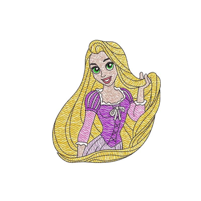 Rapunzel Embroidery Design - Etsy