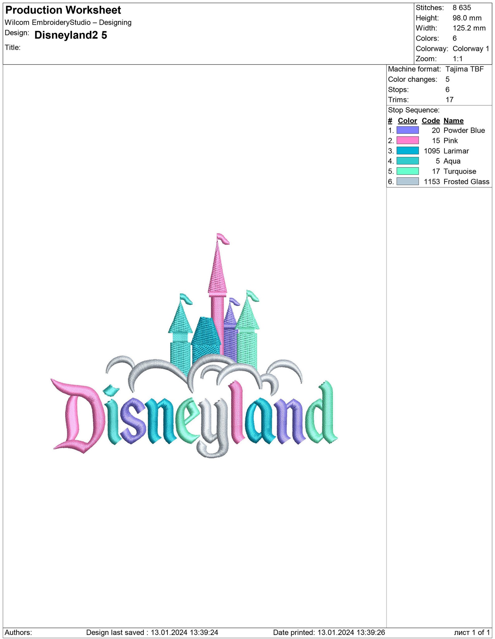 Disneyland Inspired. Machine Embroidery Design. Happiest Place on Earth ...