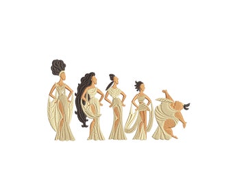 Hercules Inspired Machine Embroidery Design. the 5 Muses - Etsy