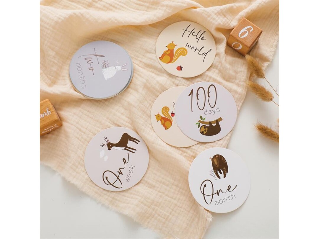 18 Pcs A Set Elegant Wooden Milestone Cards-perfect for - Etsy