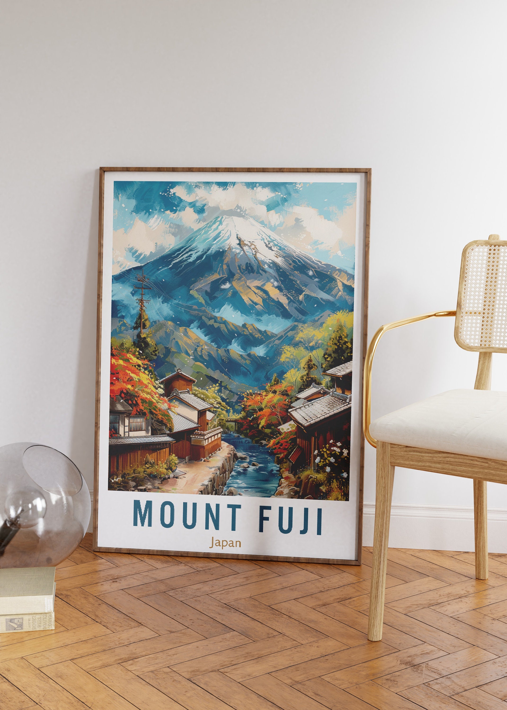 Mount Fuji Travel Poster, Mount Fuji Wall Art, Mount Fuji Print, Mount Fuji Travel Gift, City ...