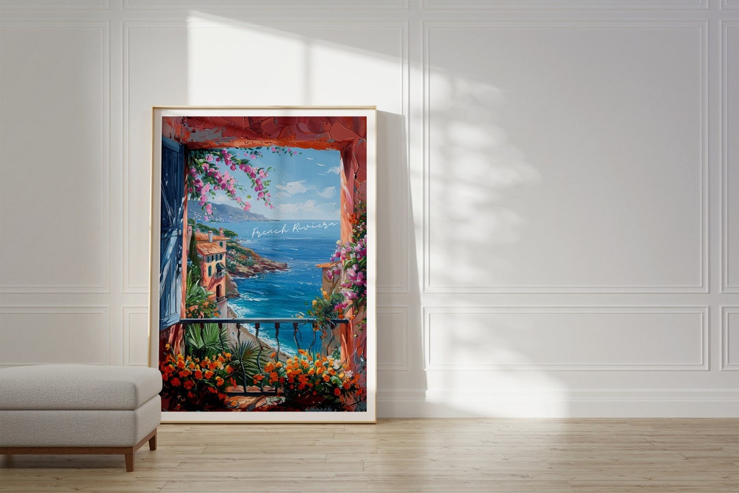 French Riviera Poster, France Travel Poster, French Riviera Wall Art ...