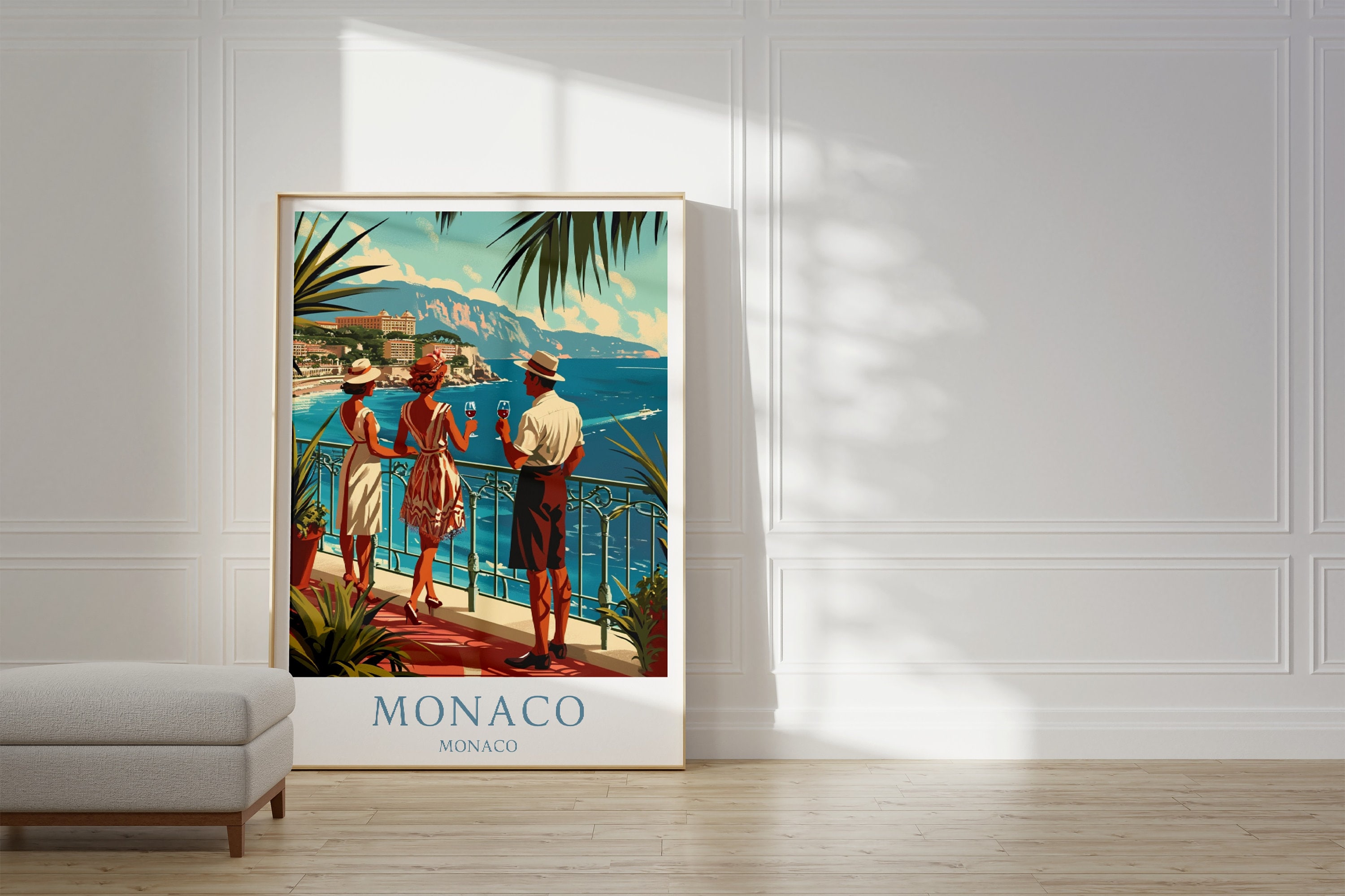 Monaco Travel Poster, Monaco Print, French Riviera Wall Art, Monaco ...
