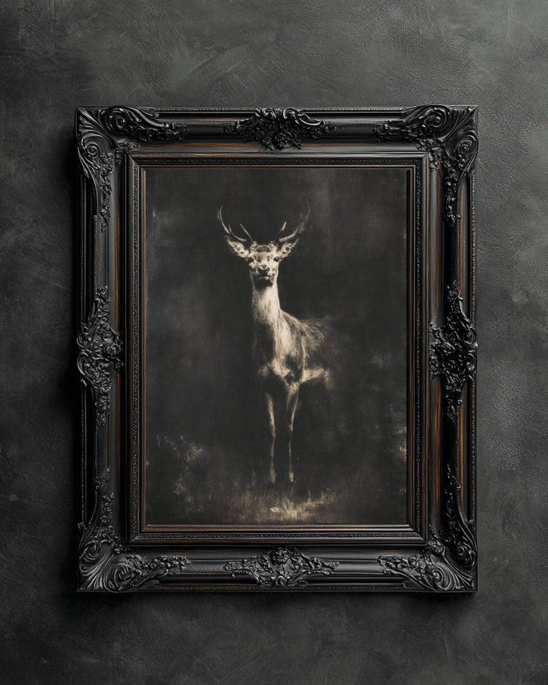 Vintage Deer Print, Dark Academia Gothic Wall Art - Etsy