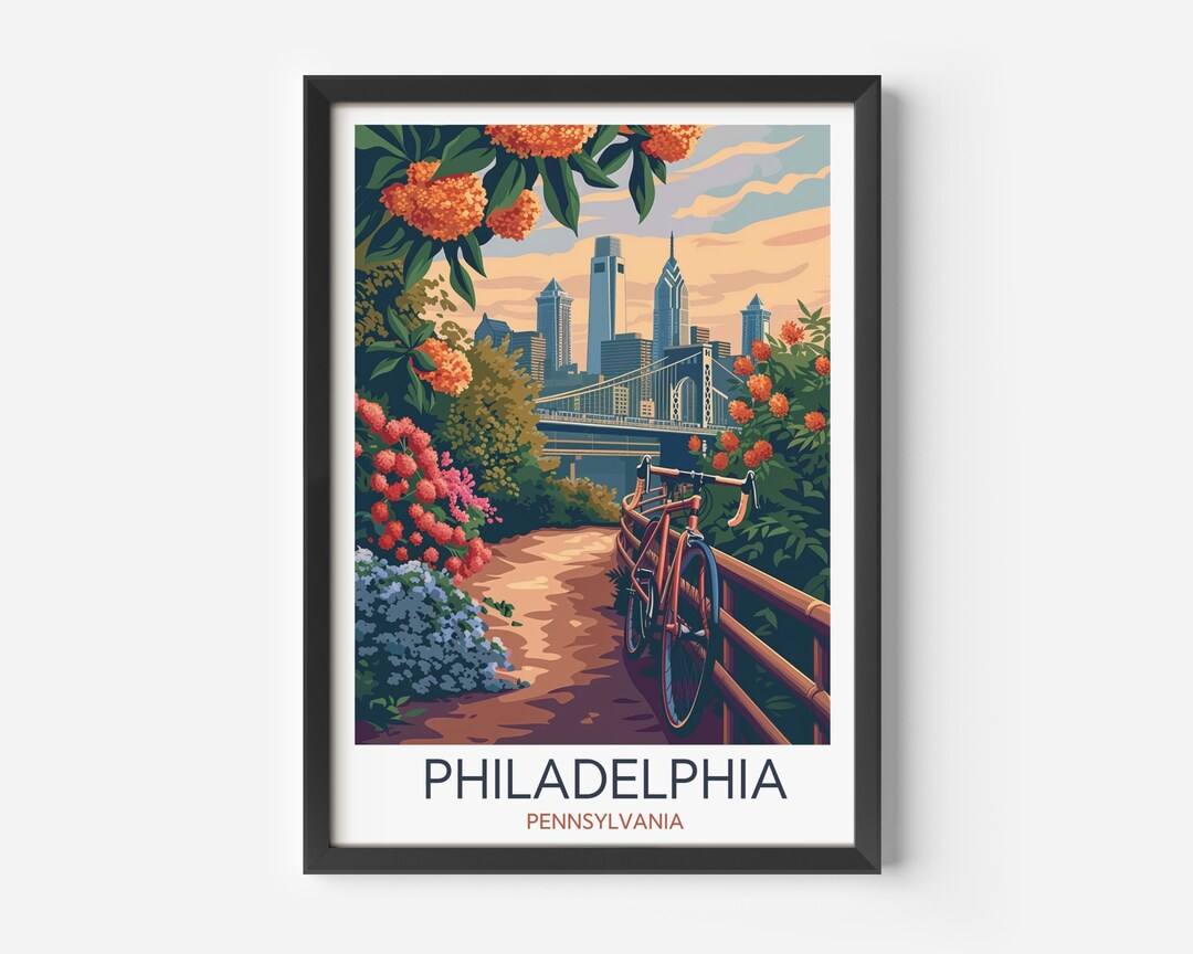 Philadelphia Travel Poster, Philadelphia Wall Art, Philadelphia Print ...