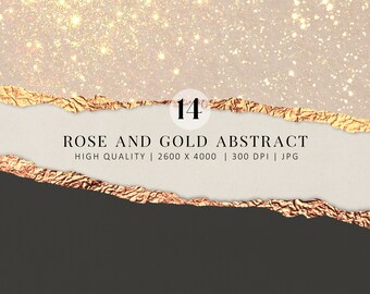 14 Pink and Gold Digital Papers, Gold Glitter Paper, Scrapbook Paper ...