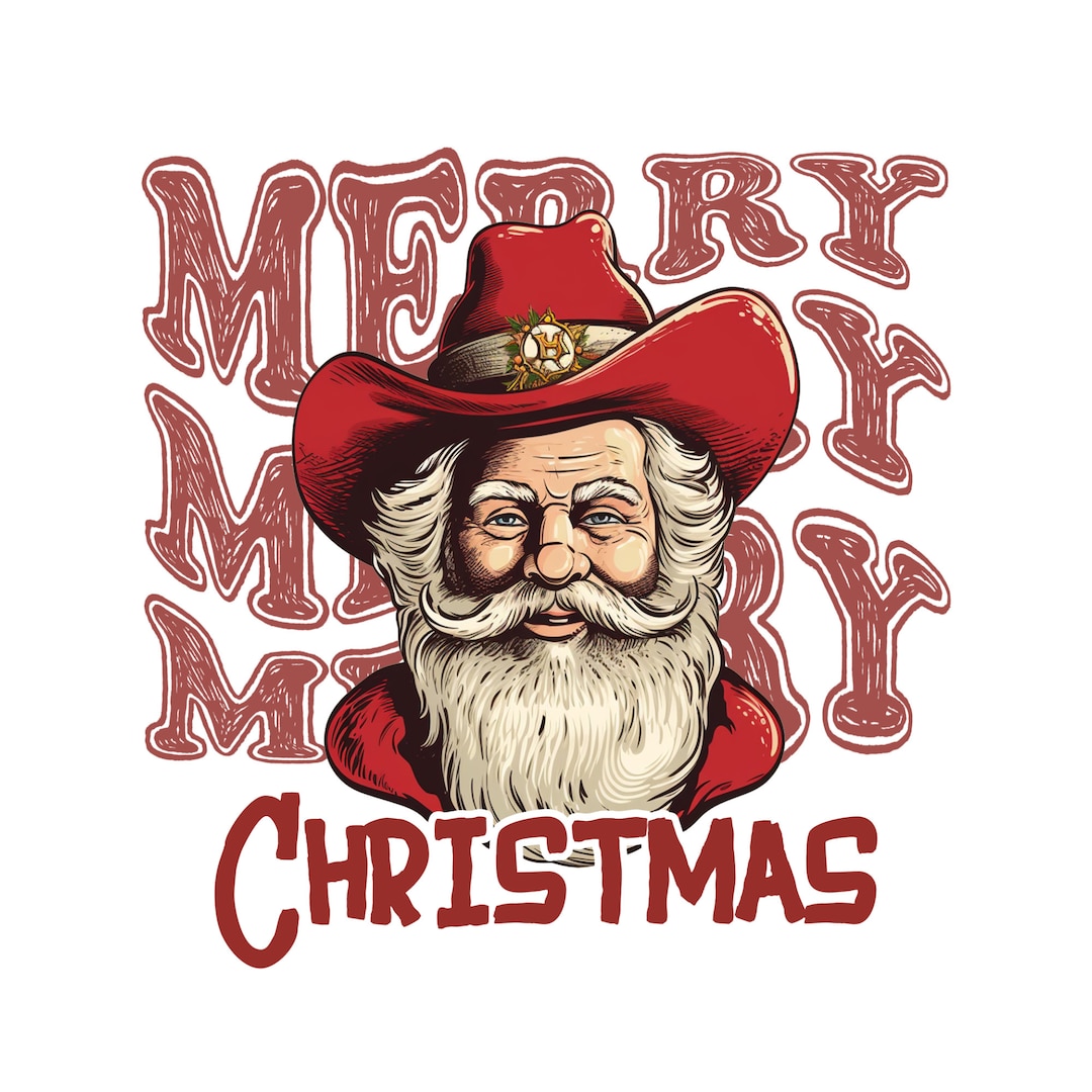 Merry Merry Merry Christmas Western PNG Western Christmas PNG Western ...