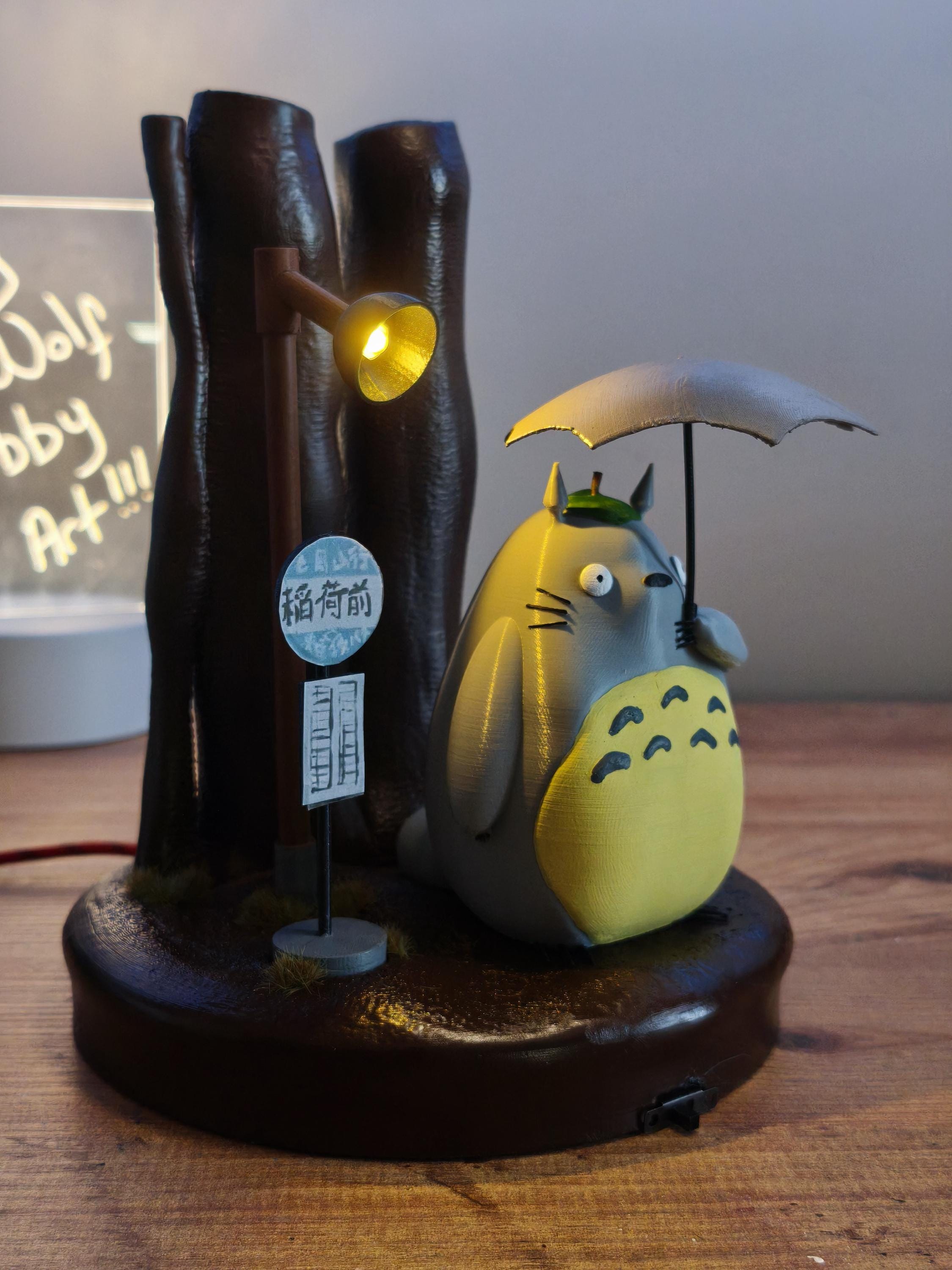 My Neighbor Totoro Inspired LED Lamp - Enchanting Anime Home Decor - Etsy