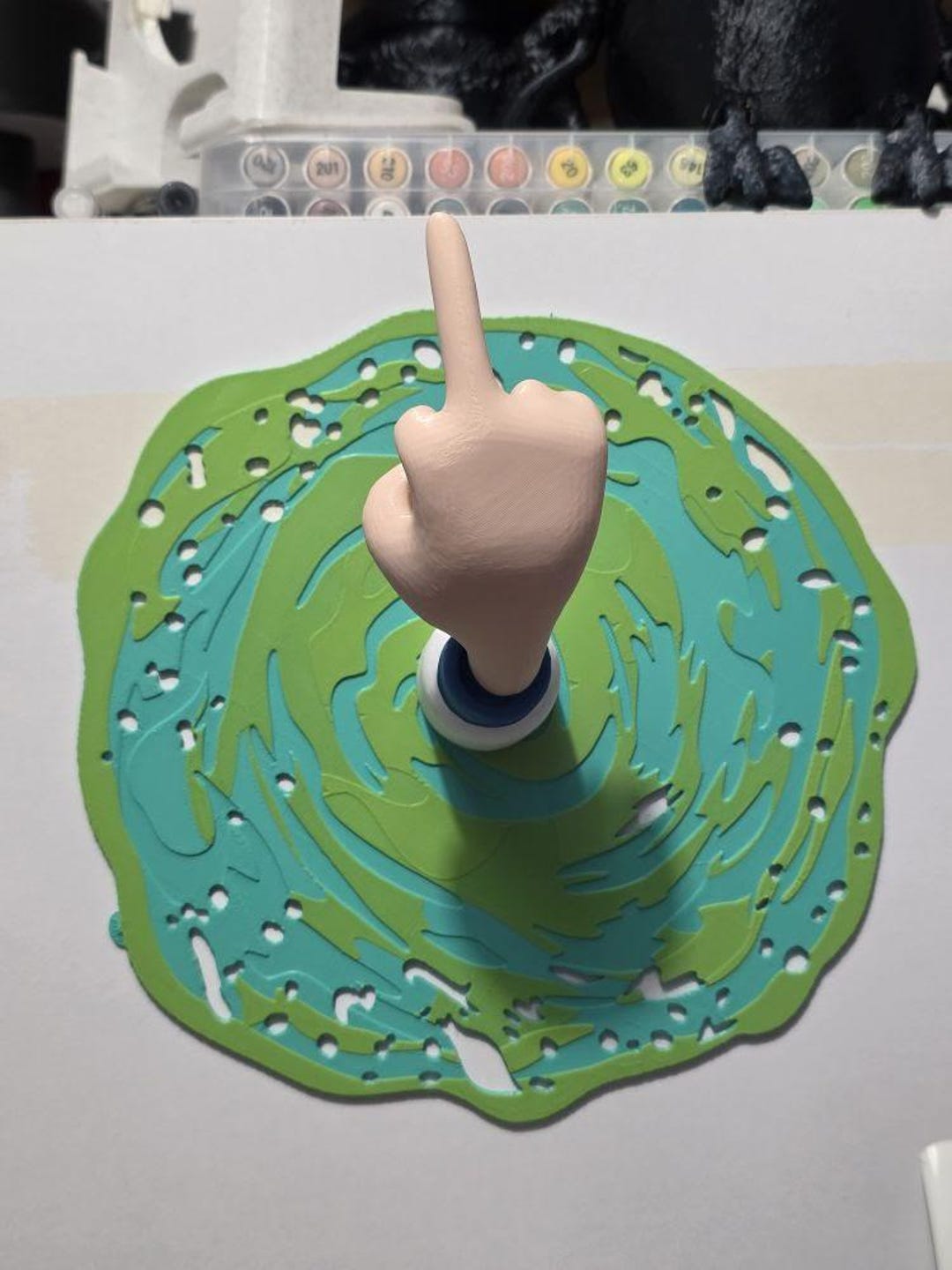 Rick and Morty Middle Finger Portal Key Holder | Get Schwifty With Your ...