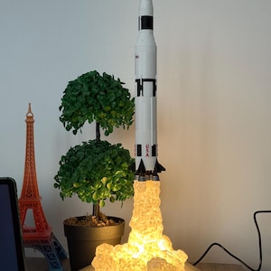 Saturn V Rocket Lamp, Apollo 11, RGB LED With Smoke Effect - Etsy