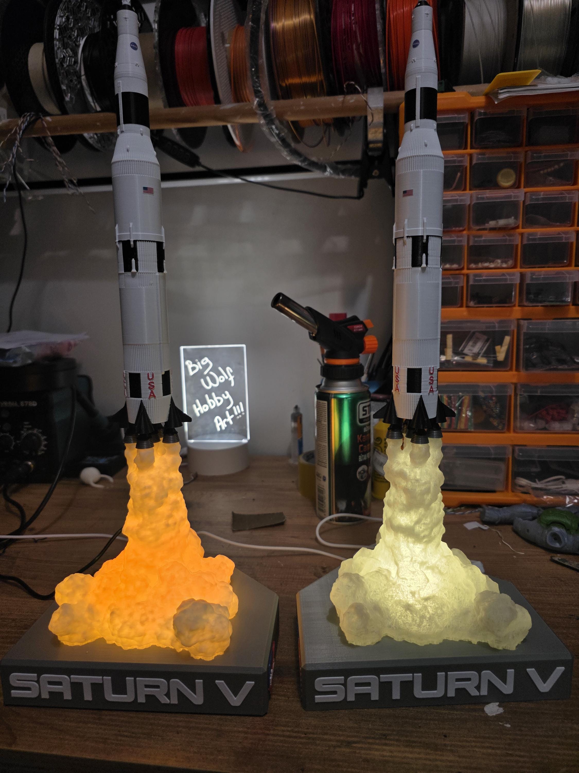 Saturn V Rocket Lamp, Apollo 11, RGB LED With Smoke Effect - Etsy