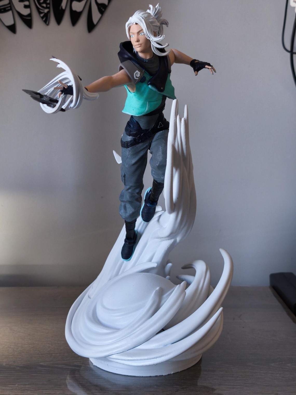 Jett Valorant Figurine - Valorant Agent Collectible- Detailed Gaming ...