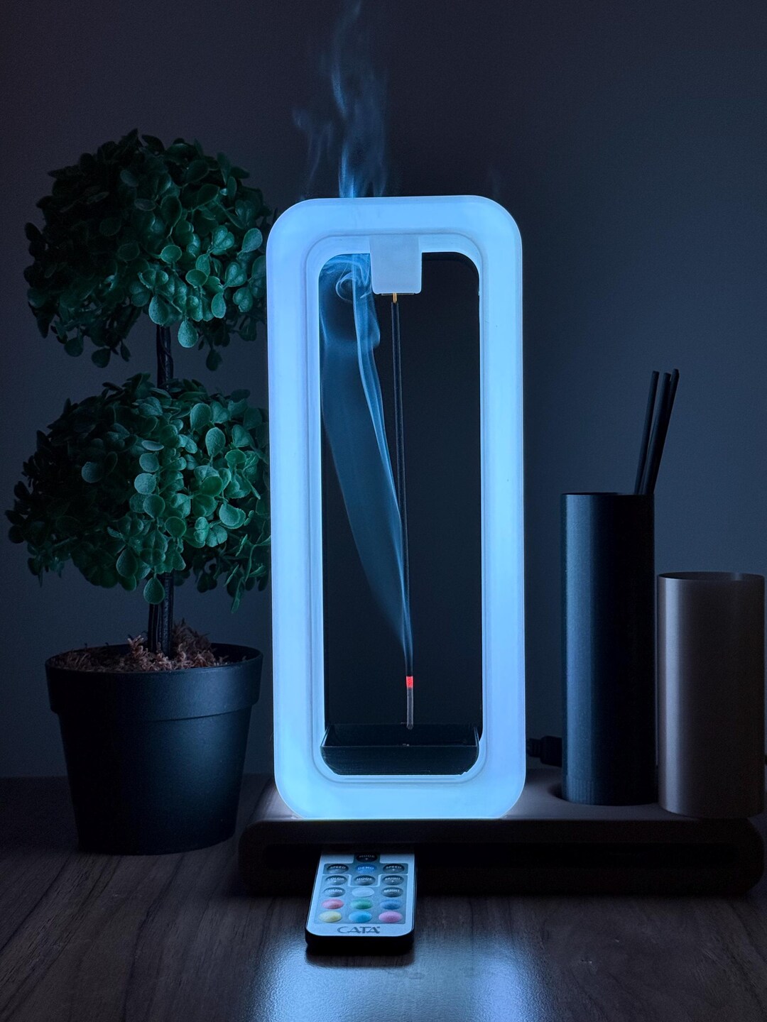 Modern LED Incense Burner – Relaxing Aromatherapy Diffuser - Etsy