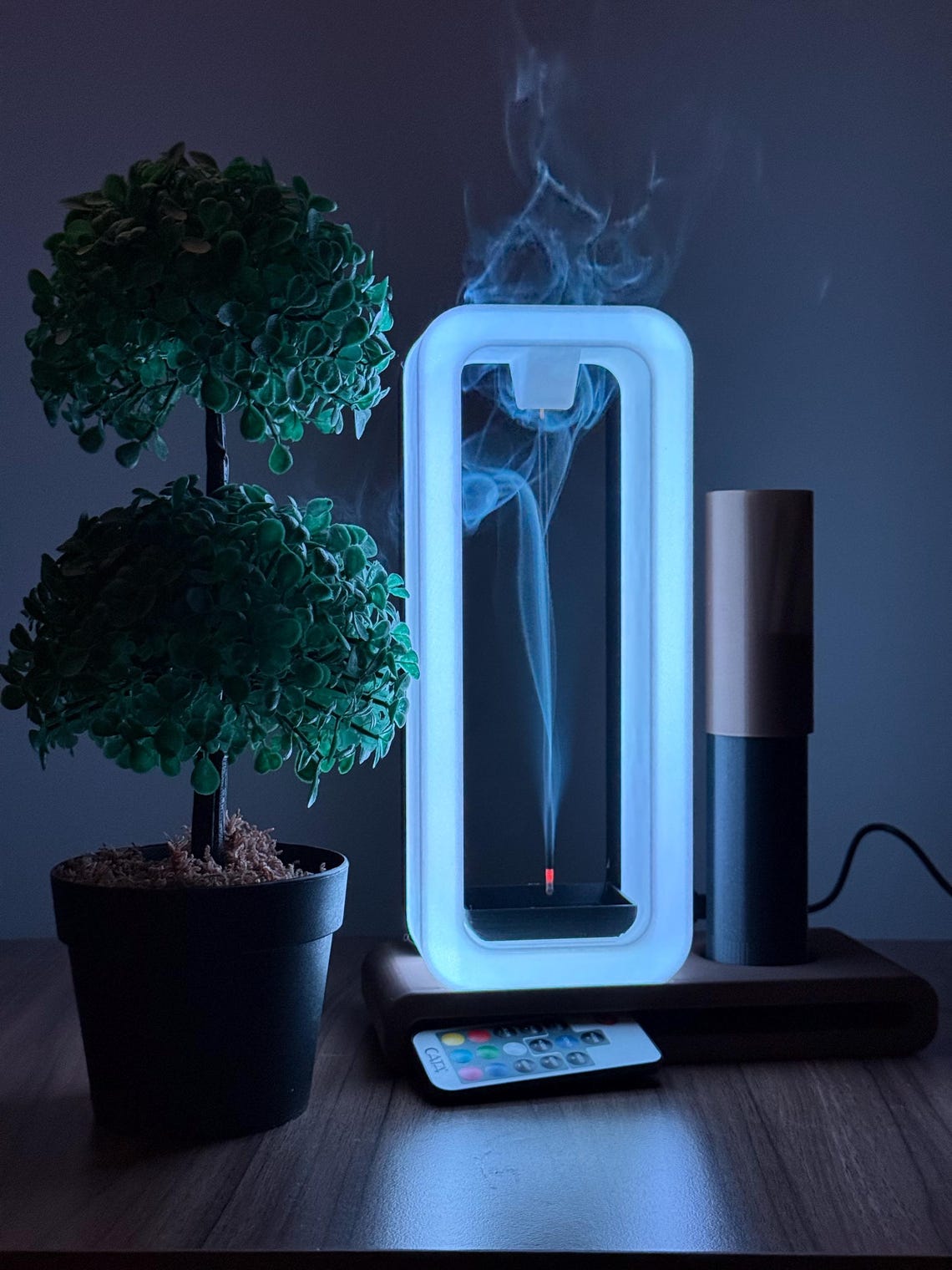 Modern LED Incense Burner - Relaxing Aromatherapy Diffuser, Mood ...