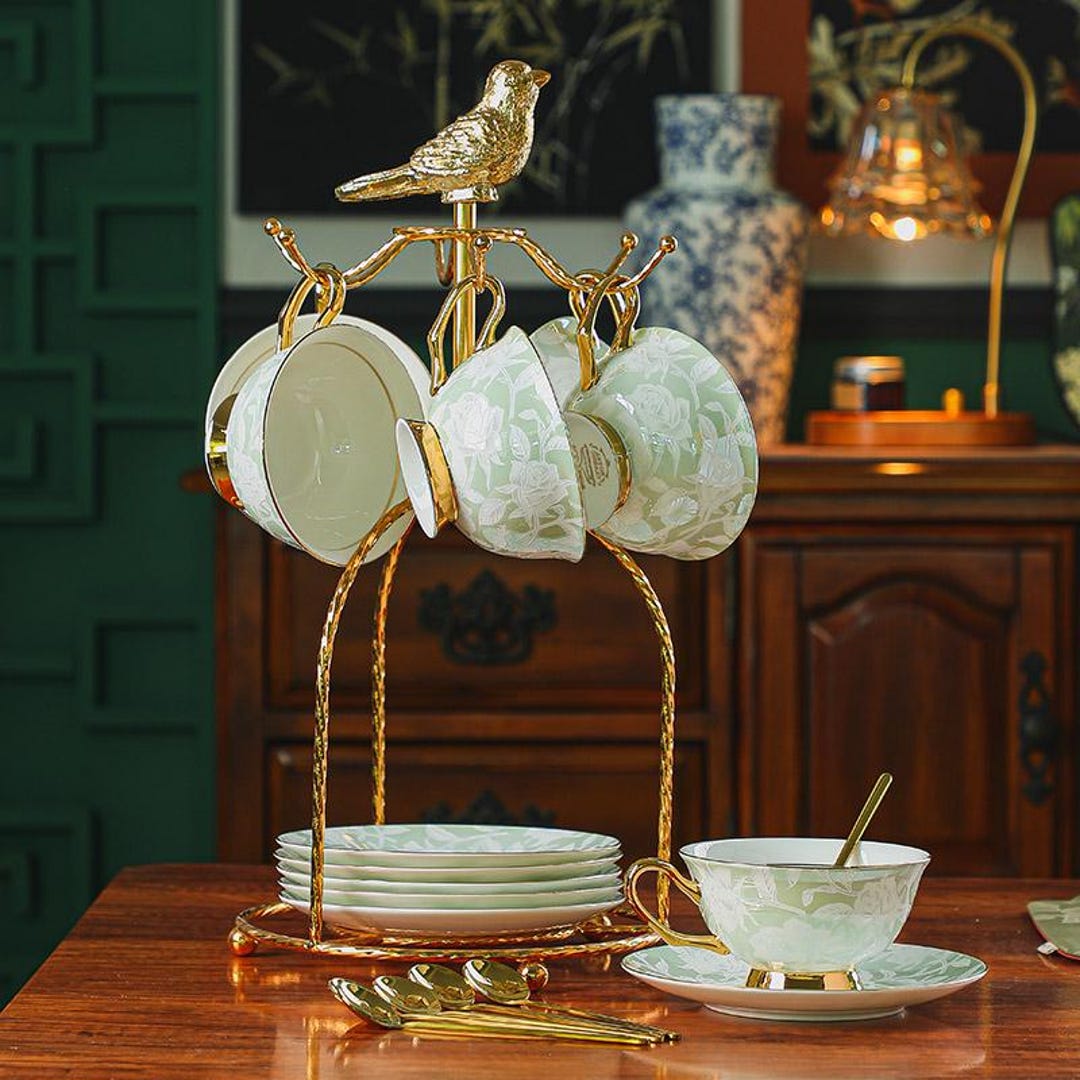 Exquisite Ceramic Tea Set, Light Luxury English Afternoon Tea Set ...