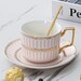 European Ceramic Tea Set, Pink Coffee Set, 1 Pot 4 Cups Saucers Set, Coffee Pot Set, Afternoon ...