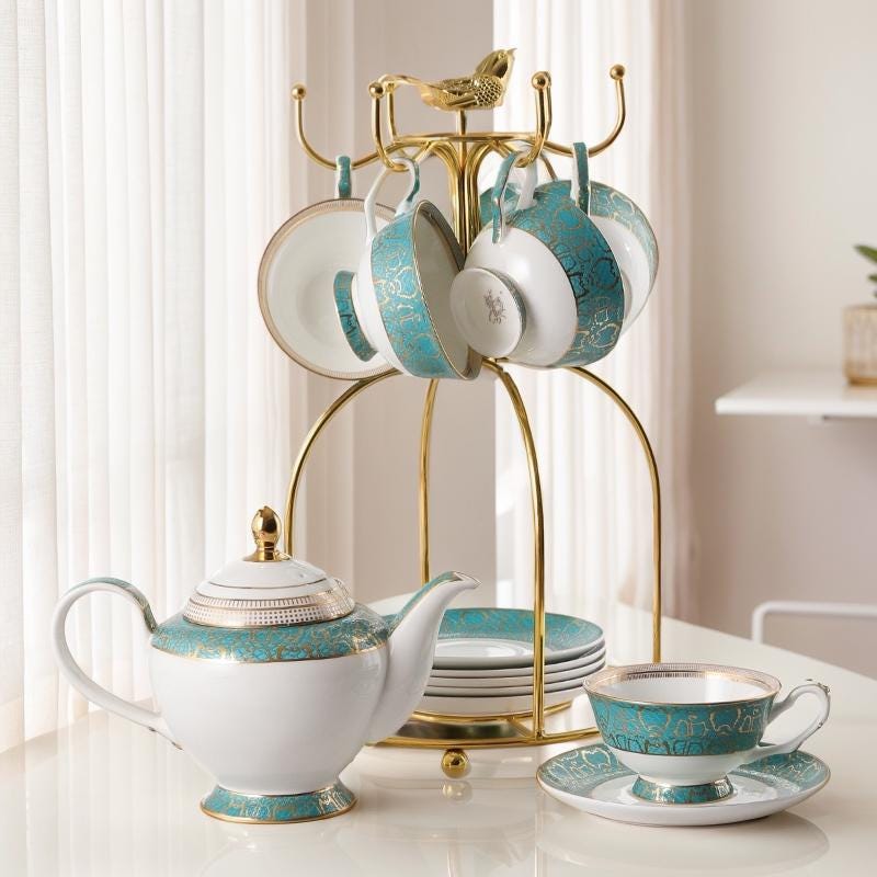 Exquisite Ceramic Tea Set, Light Luxury English Afternoon Tea Set ...