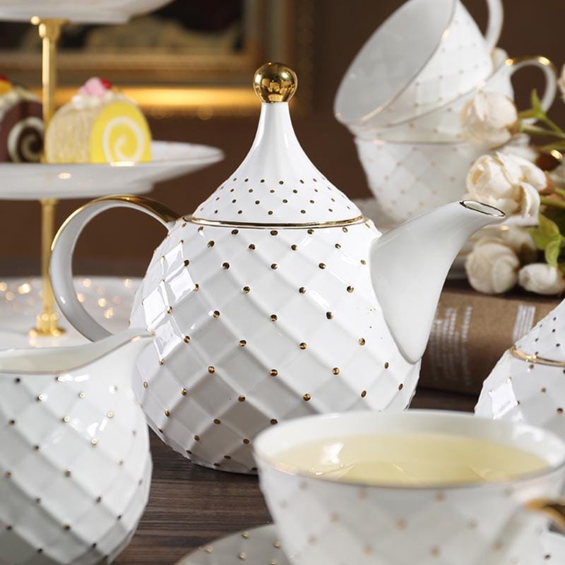 Light Luxury Ceramic Tea Set, Palace Retro Tea Set, Afternoon Tea Set ...