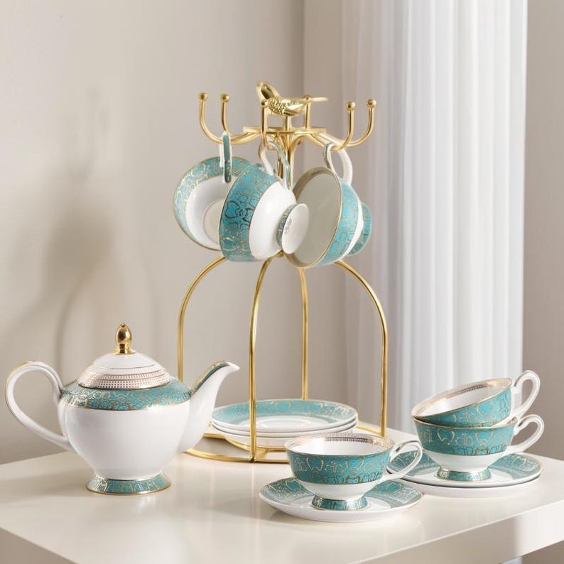 Exquisite Ceramic Tea Set, Light Luxury English Afternoon Tea Set ...