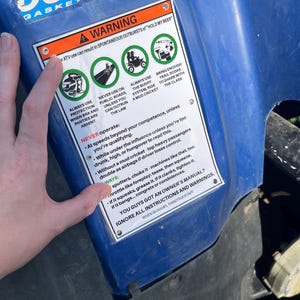 Funny ATV Warning Label Sticker | Parody Anti-warning Decal for Honda ...