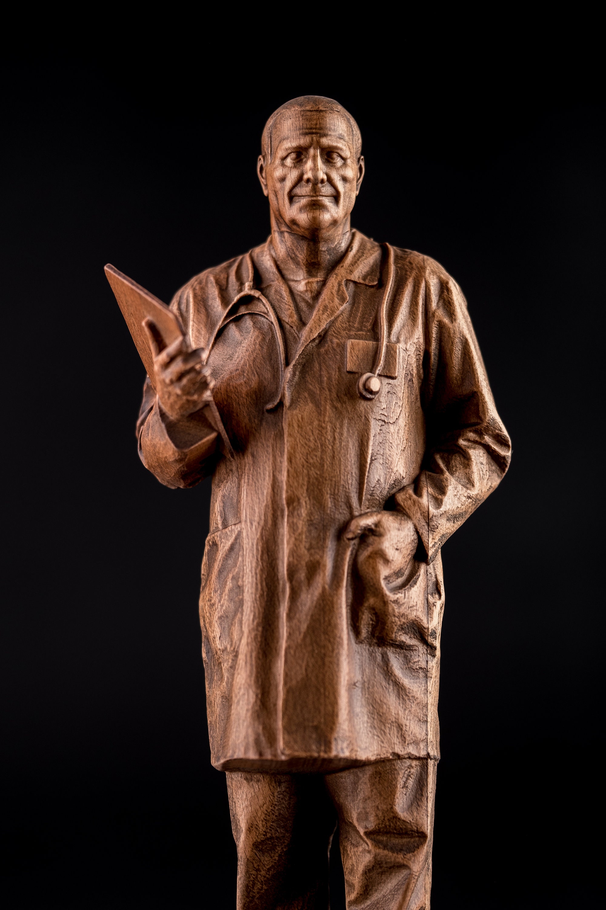 Wooden Statue Doctor, Good Doctor Sculpture for Shelf & Home Decoration ...