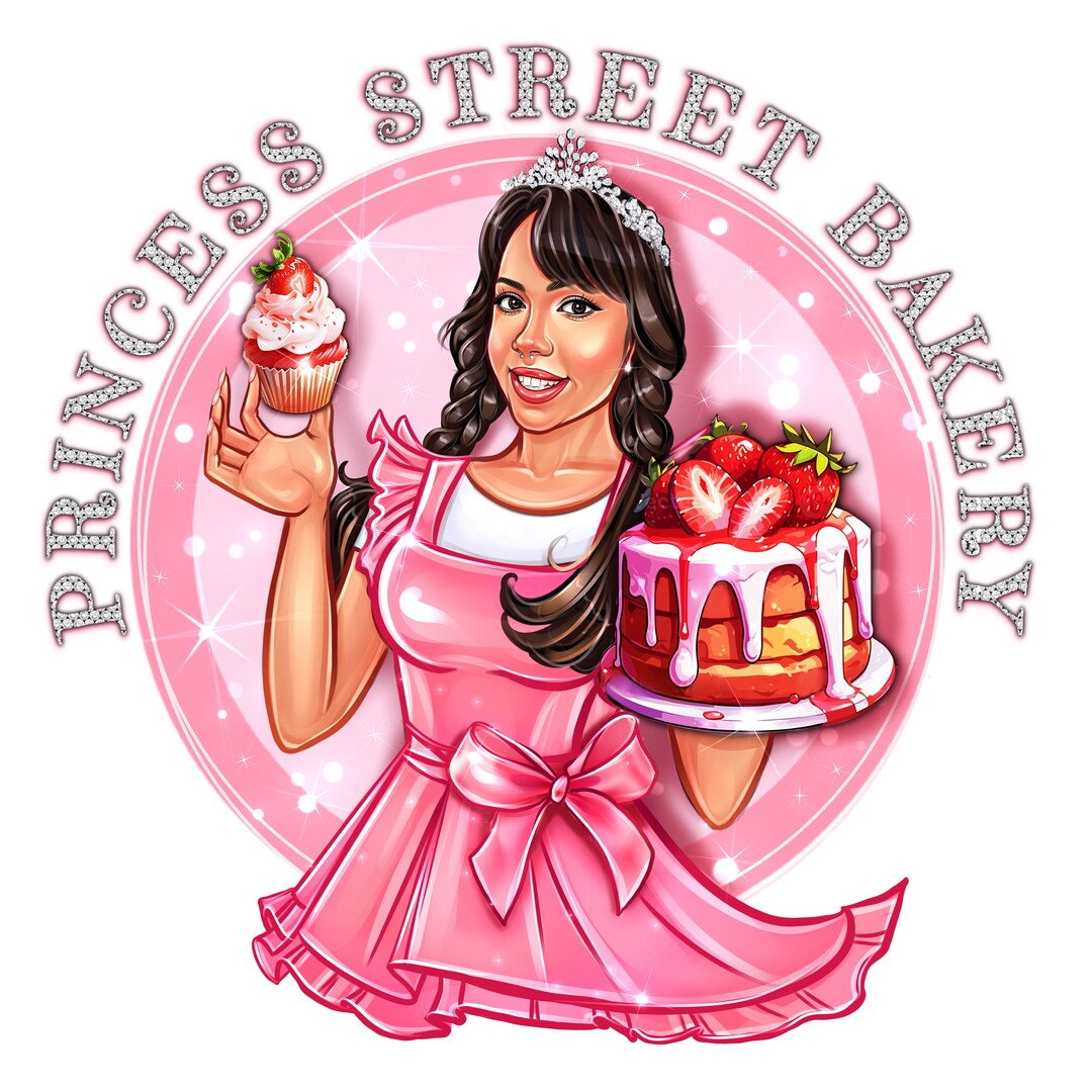 Cartoon Bakery Logo for Business, Sweets Shop Logo,dessert Treats Logo ...