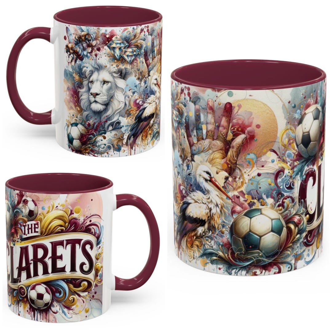 Burnley FC Fan Mug | Claret & Blue Football Gift - Etsy UK