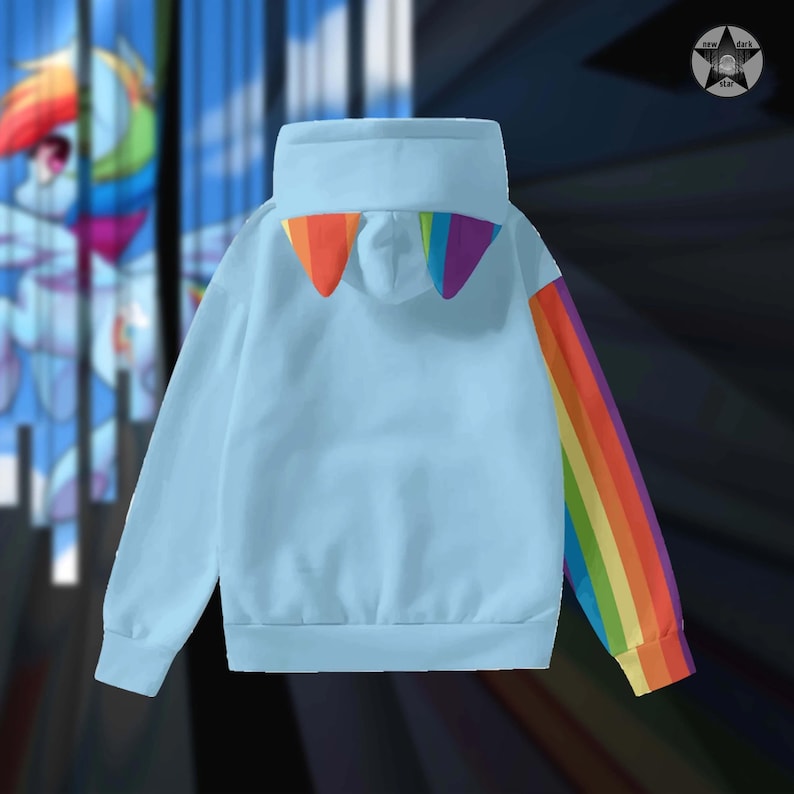 Rainbow Dash (mlp Inspired) - Unisex Hoodie With Ears - Etsy