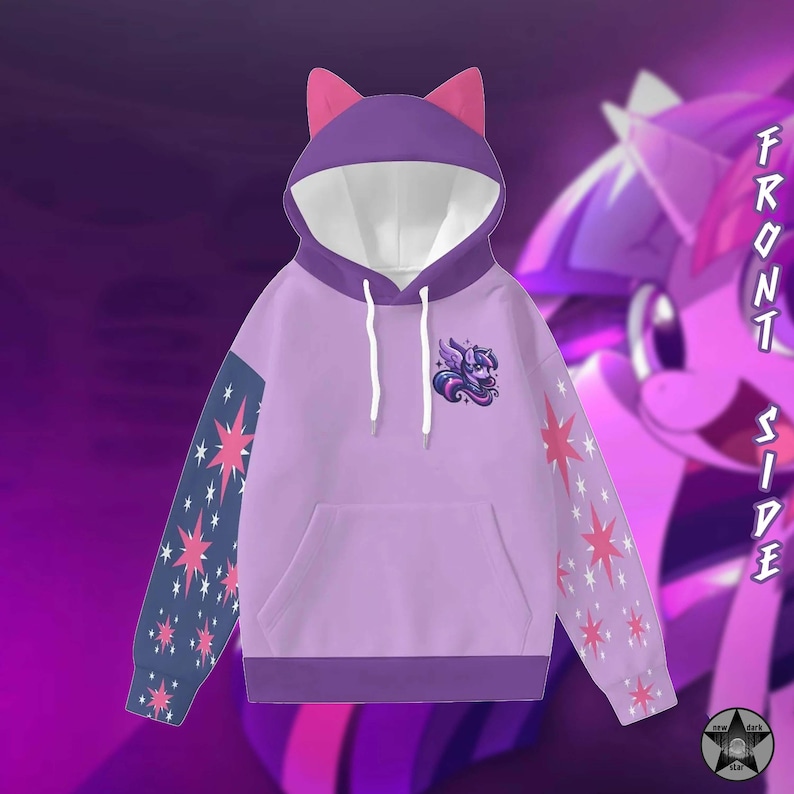 Twilight Sparkle (mlp Inspired) - Unisex Hoodie With Ears - Etsy