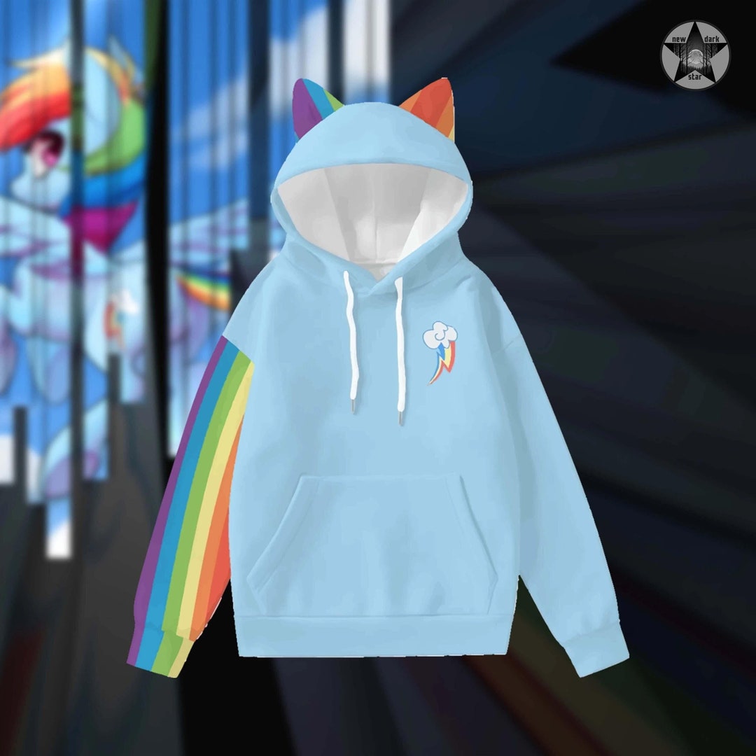 Rainbow Dash (mlp Inspired) - Unisex Hoodie With Ears - Etsy
