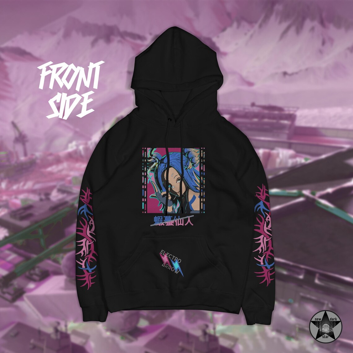 Unisex Oversize Valorant Neon Black Hoodie - Etsy