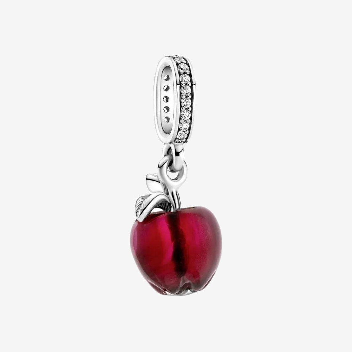 Murano Glass Red Apple Dangle Charm - Etsy