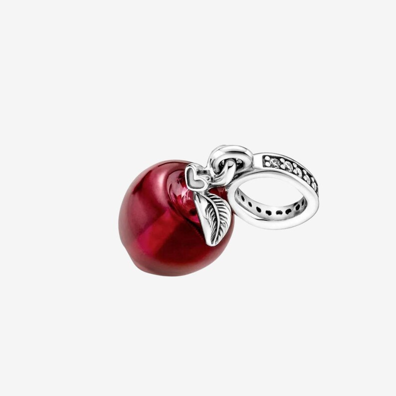 Murano Glass Red Apple Dangle Charm - Etsy