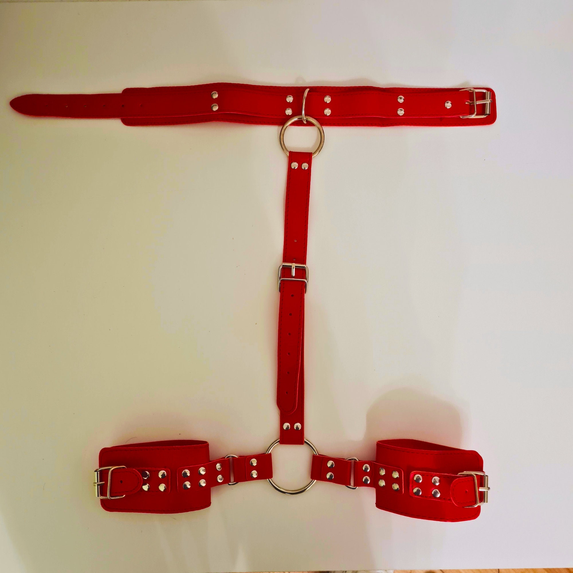 Leather Body Harness Neck Wristy Harness Domination Restraint Harness ...