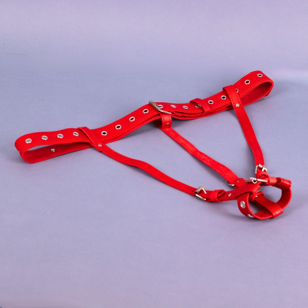 Red Massage Stick Belt Massage Wand Harness Female Vibrator Holder Sex ...