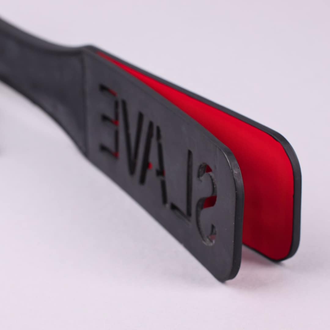 Slave Spanking Paddle Faux Leather Flogger BDSM Letter Branding Bondage ...