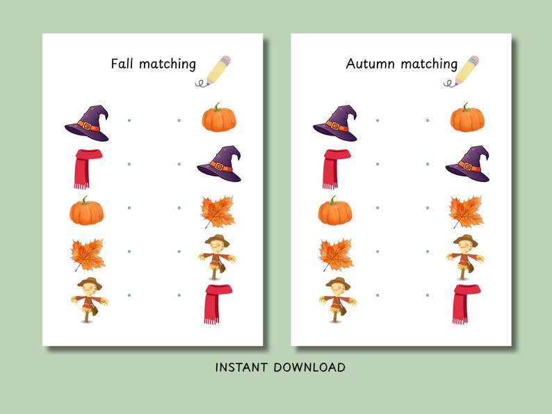 Printable Matching Worksheets | Match the Picture | Kindergarten ...