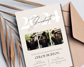 Graduation Party Invitation Template, Graduation Invitation 2024 ...