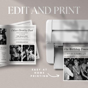 Editable Birthday Newspaper Template, Custom the Birthday Times ...