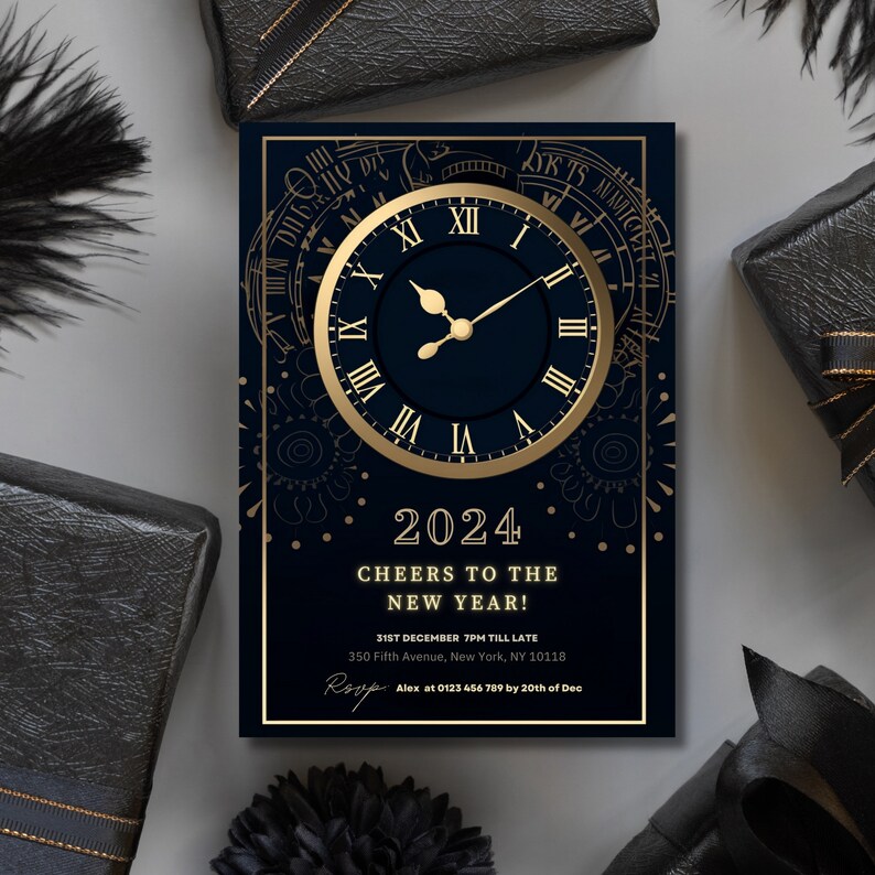 Editable New Years Eve Party Invitation 2024 New Years Party - Etsy