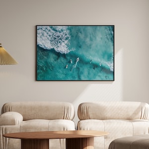 Aerial Surfing Printable Wall Art, Aerial Photography, Surfers Posters ...